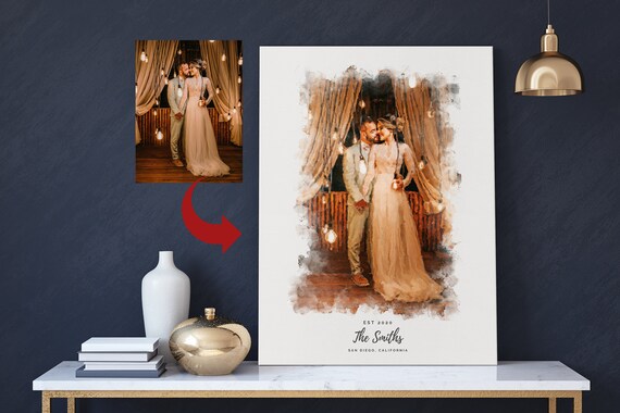 Custom Wedding Drawing Wedding Photo Watercolor Wedding - Etsy