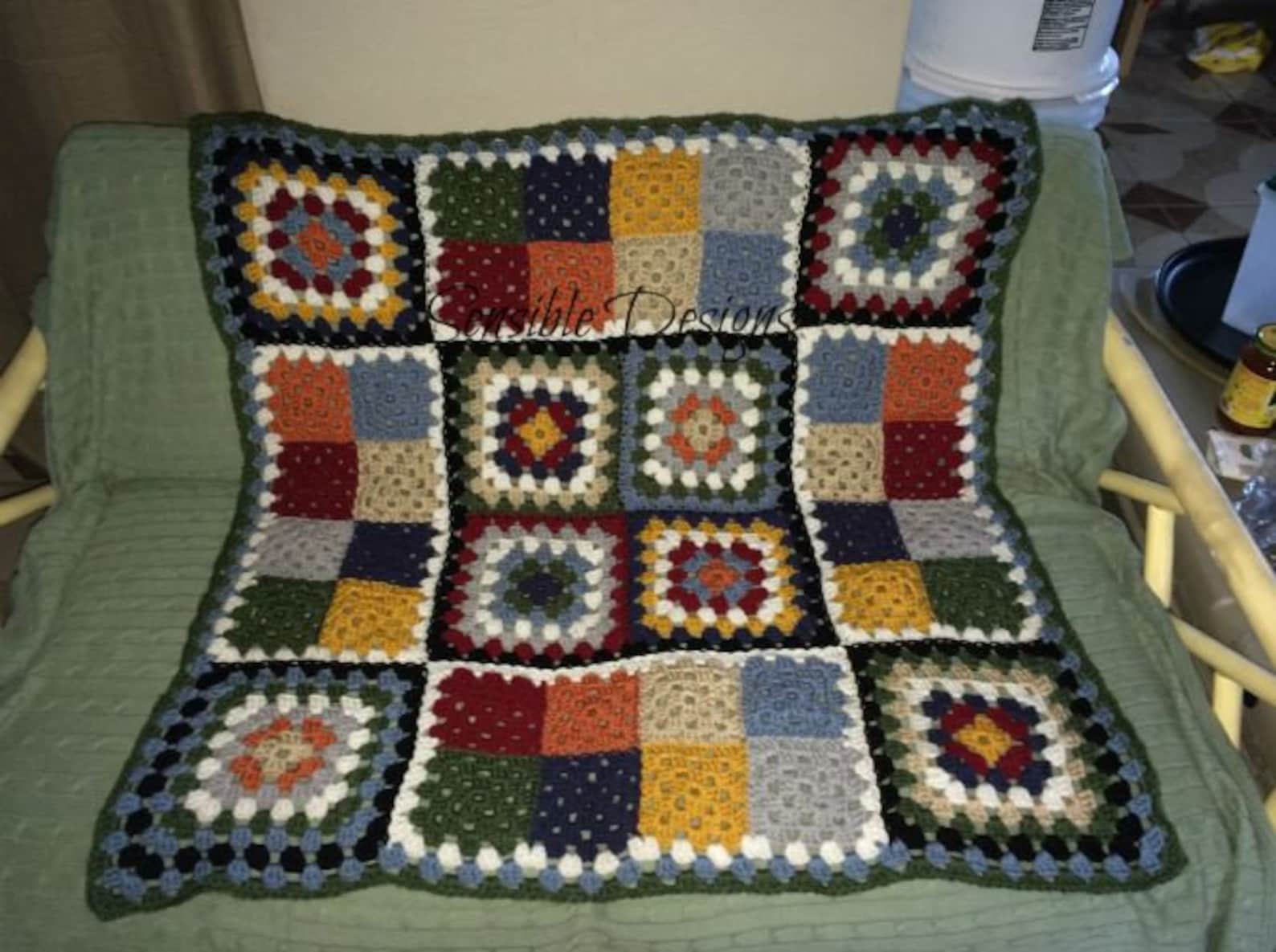 CROCHET PATTERN Stained Glass Window Afghan Windowpane - Etsy