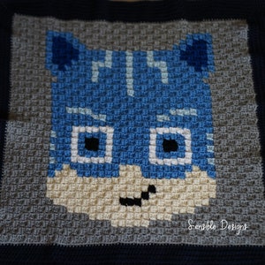 CROCHET PATTERN PJ Masks Inspired Quilt | Corner-to-corner | C2C | Twin ...