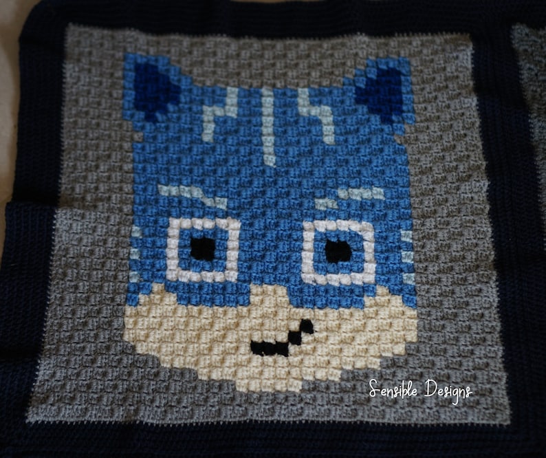 CROCHET PATTERN PJ Masks Inspired Quilt | Corner-to-corner | C2C | Twin ...