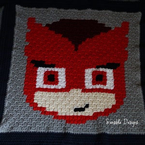 CROCHET PATTERN PJ Masks Inspired Quilt | Corner-to-corner | C2C | Twin ...