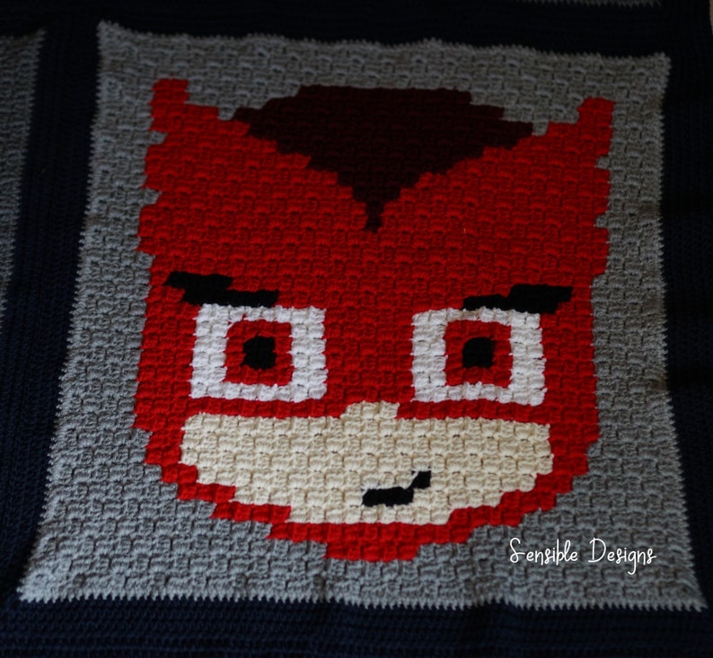 CROCHET PATTERN PJ Masks Inspired Quilt Corner-to-corner - Etsy
