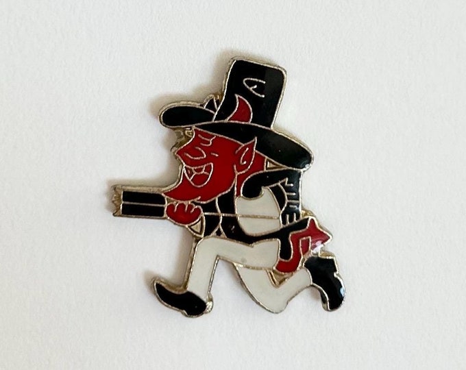 DEVIL COWBOY PIN / Vintage Pin Enamel Pin 80s 80's Pin Hat Tac Tie Tac ...