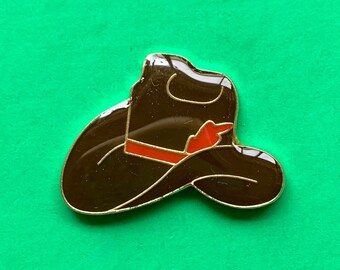 DEVIL COWBOY PIN / Vintage Pin Enamel Pin 80s 80's Pin Hat Tac Tie Tac ...