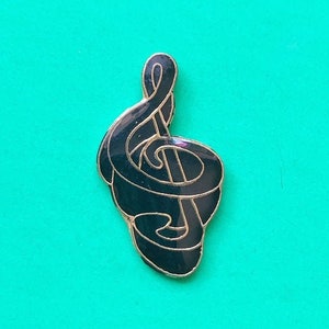 TREBLE CLEF Pin / Vintage Pin Enamel Pin 80s 80's Pin Hat - Etsy