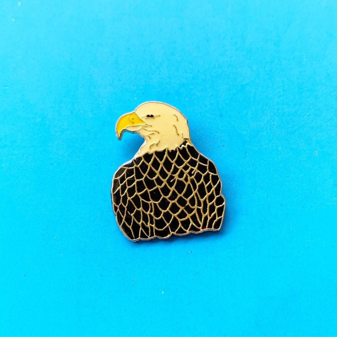 BALD EAGLE PIN / vintage pin enamel pin 80s 80's pin hat | Etsy