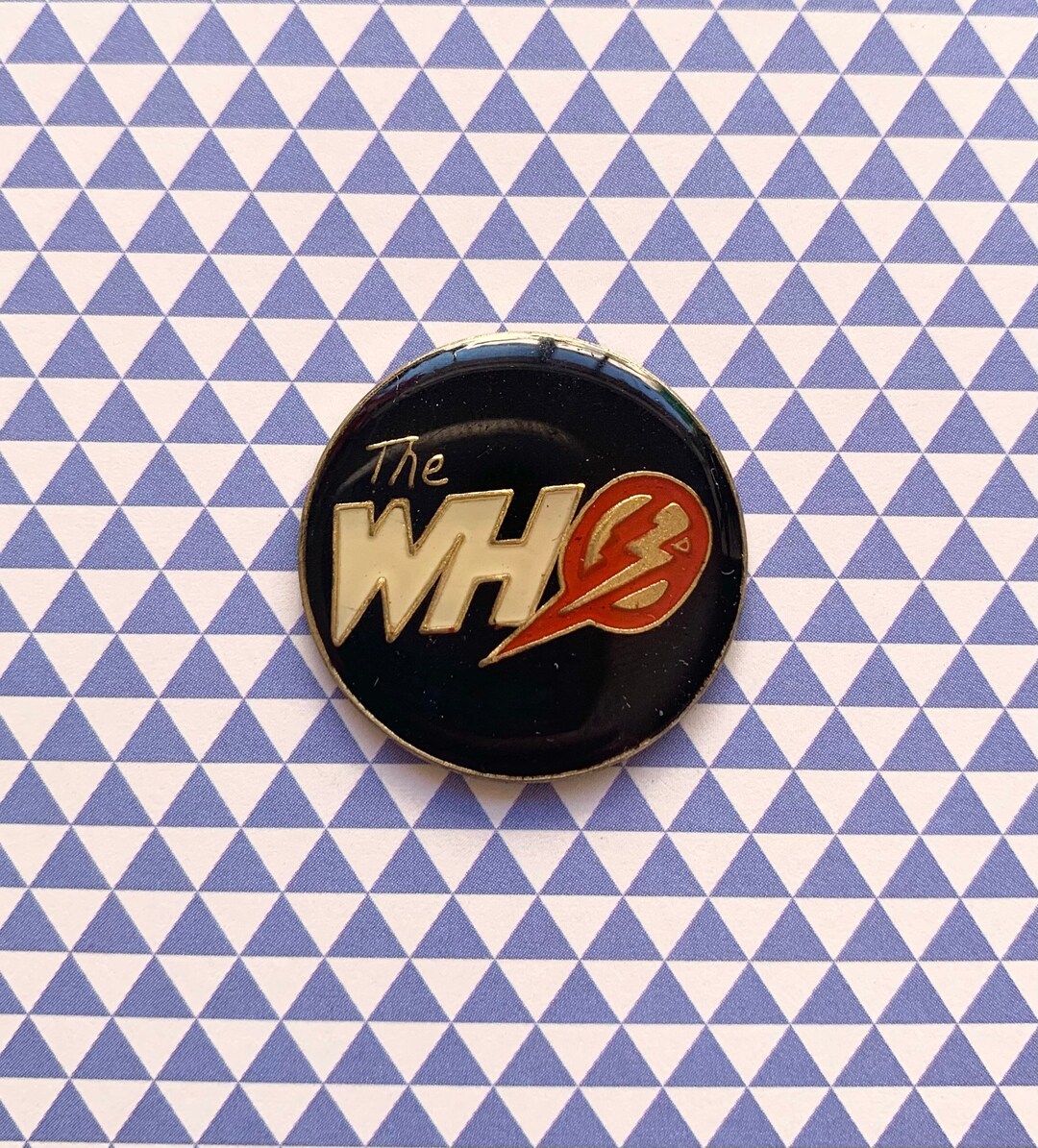 THE WHO PIN / Vintage Pin Enamel Pin 80s 80's Pin Hat Tac Tie Tac ...