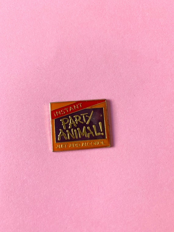 PARTY ANIMAL pin / vintage pin enamel pin hat tac pinback | Etsy