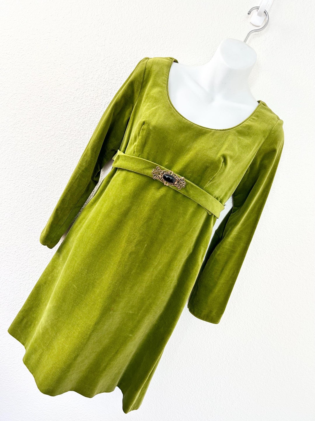 70s VELVET MINI DRESS / Small Vintage Dress Medieval Revival Dress - Etsy