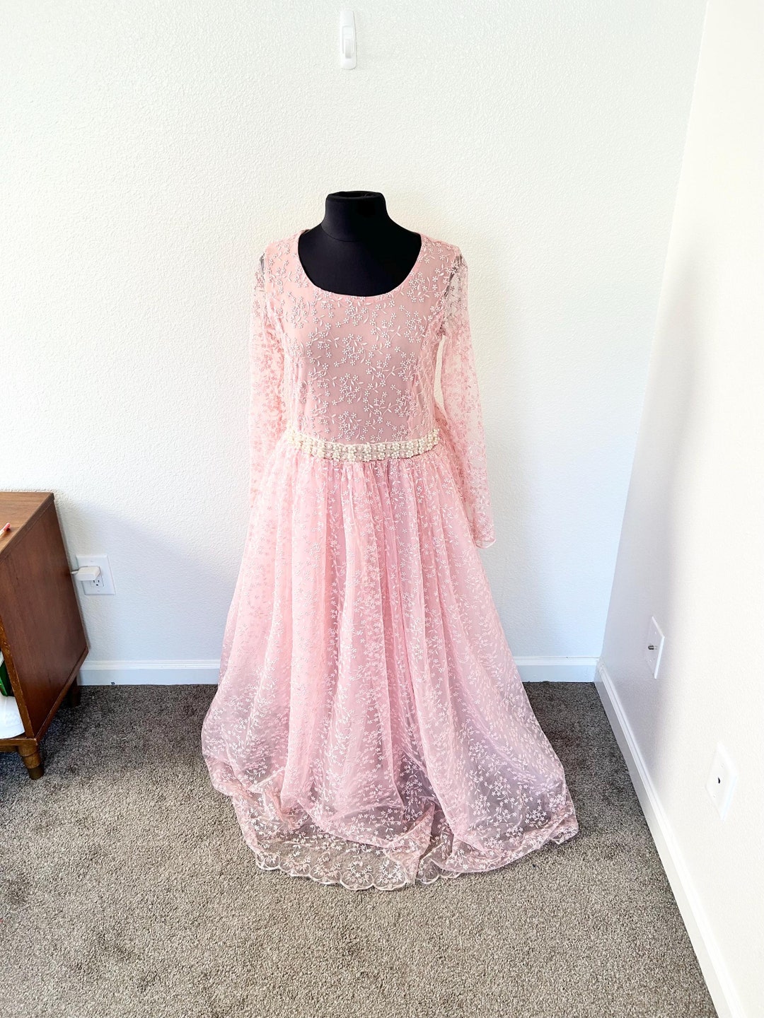 90s PUFFY PINK PRINCESS Dress / Xl Vintage Dress Vintage Princess Dress ...