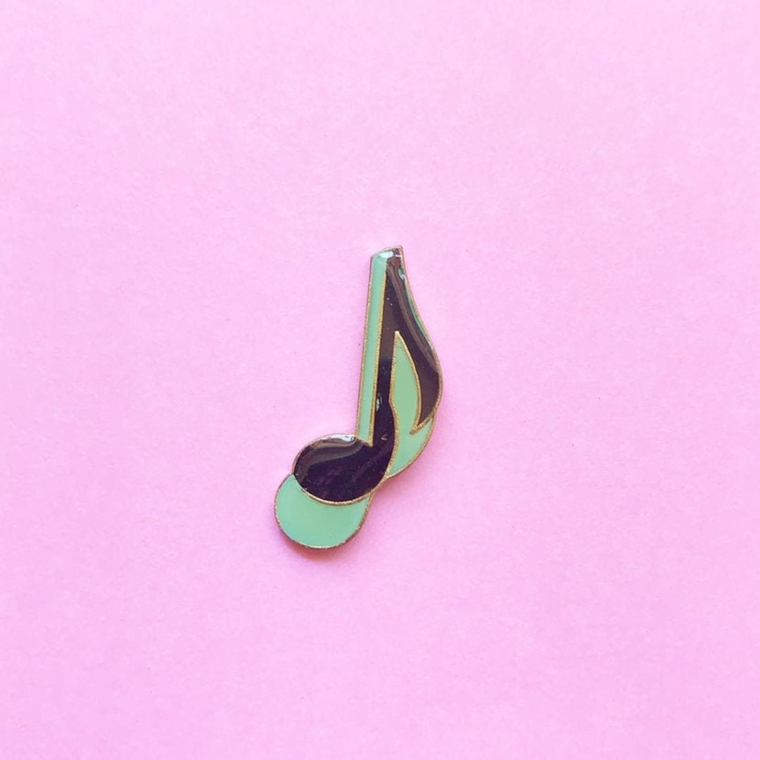 80s MUSIC NOTE Pin / Vintage Enamel Lapel Pin Eighth Note Pin - Etsy