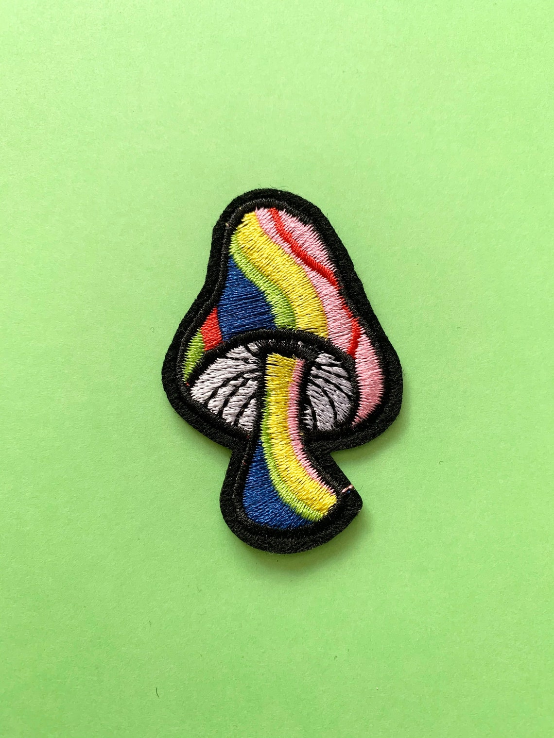 Psychedelic Mushroom Patch Vintage Rainbow Mushroom Shroom Etsy