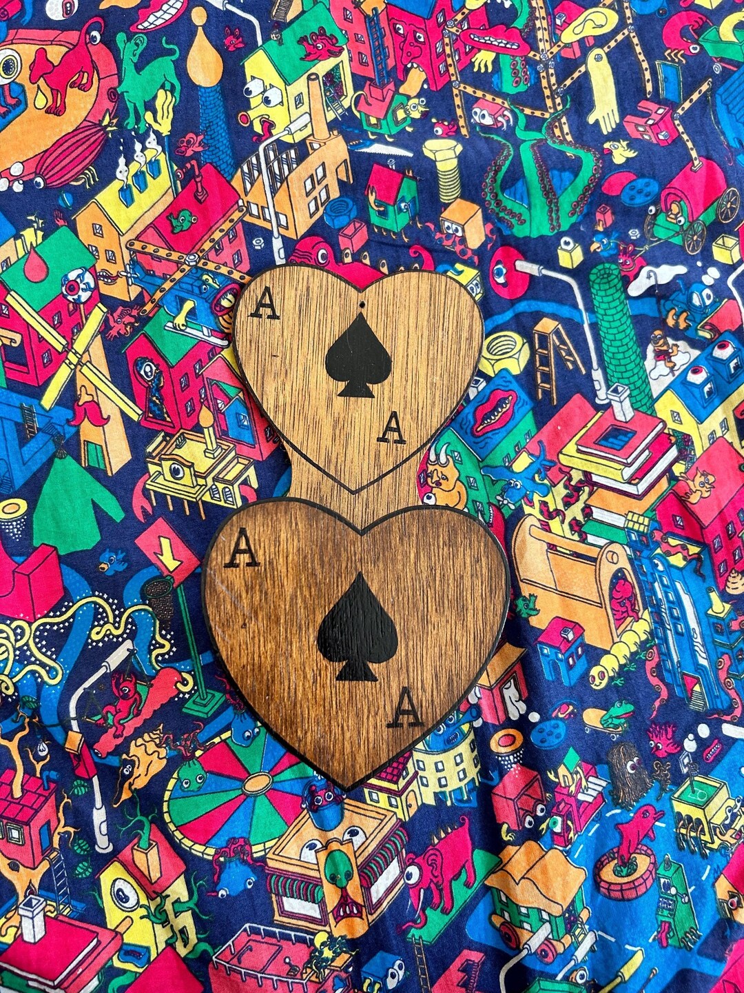 70s PLAYING CARDS HOLDER / Vintage Wall Hanging Card Box Game Room ...