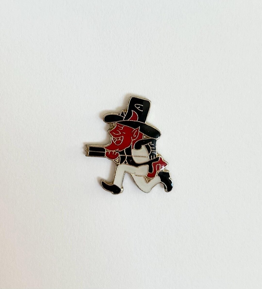 DEVIL COWBOY PIN / Vintage Pin Enamel Pin 80s 80's Pin Hat Tac Tie Tac ...