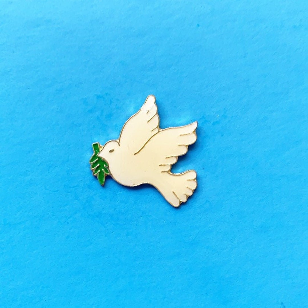 PEACE DOVE PIN / Vintage Pin 70s 80s Hat Tac Tie Tac Pinback Button ...