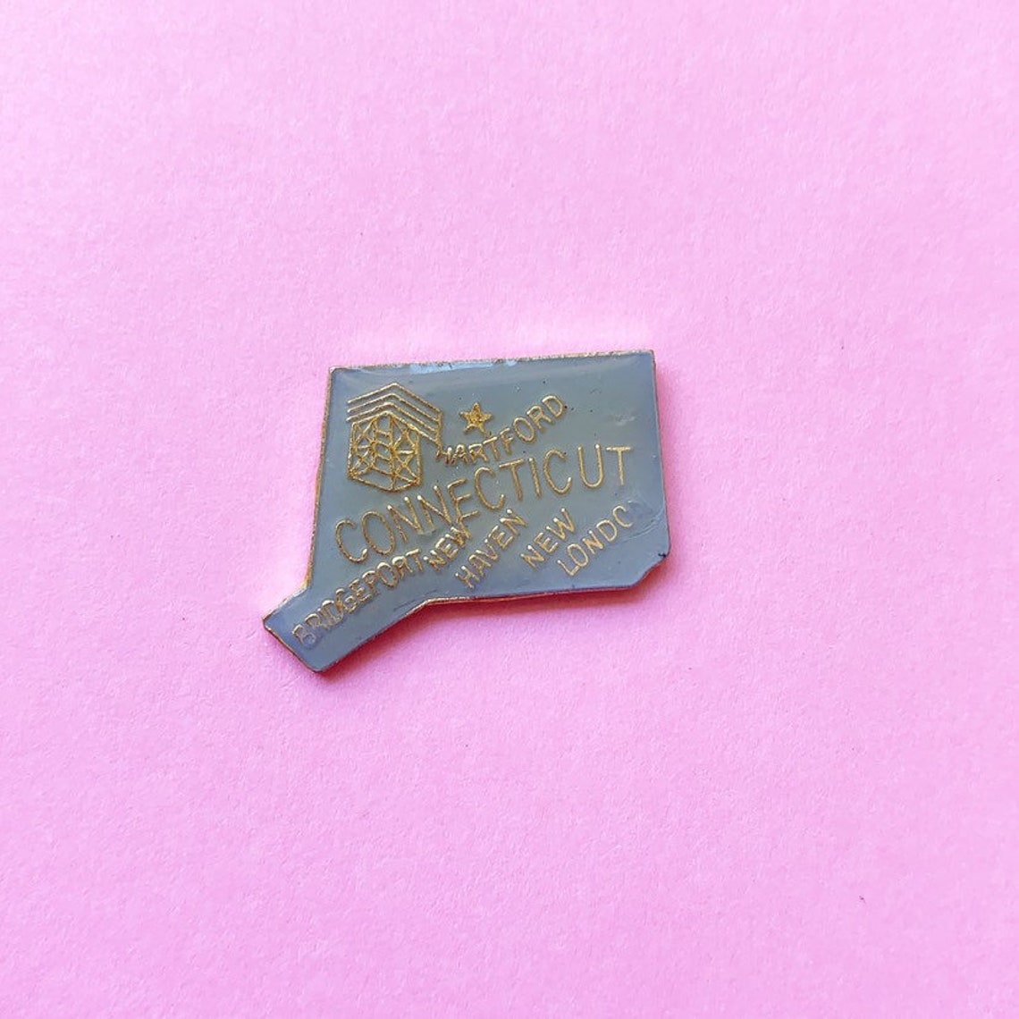 CONNECTICUT STATE pin / vintage pin enamel pin hat tac pinback | Etsy