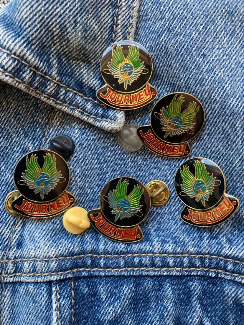 JOURNEY PIN / vintage enamel pin lapel pin 80s pin 80's | Etsy