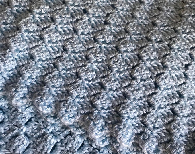 Hand Crochet Blanket Hand Crochet Cross-hatch Baby Blanket - Etsy