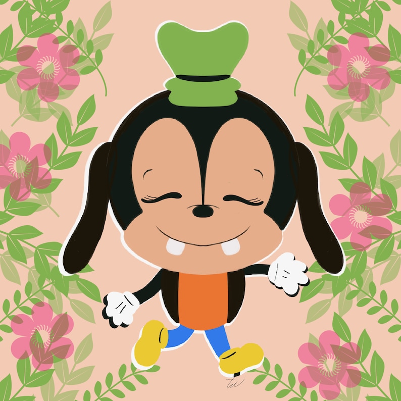 Mickey, Minnie, Goofy Digital Art - Etsy