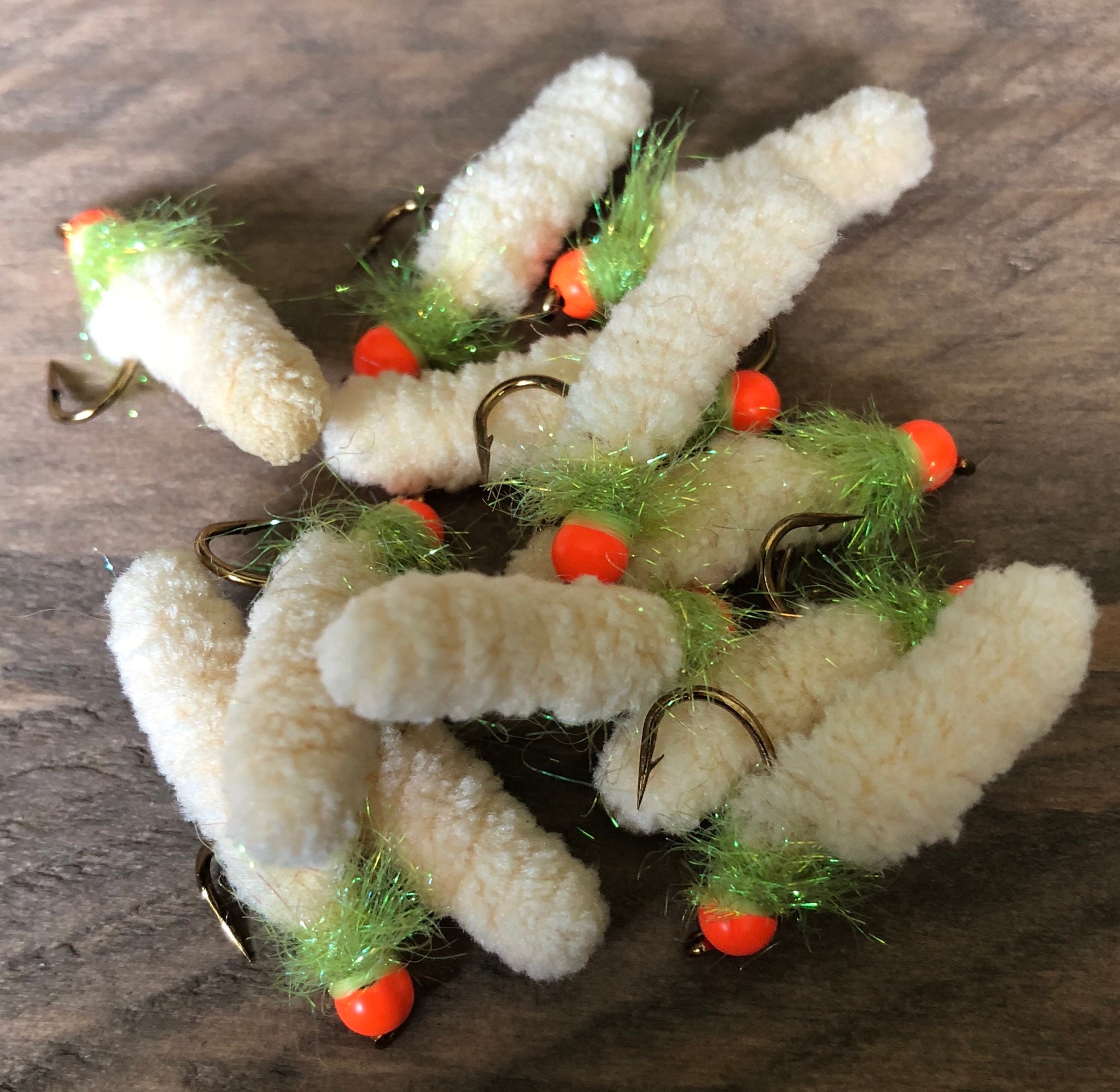 Mop Flies, Dust Mop Flies, Peaches and Cream Mop Fly, Handtied Flies ...