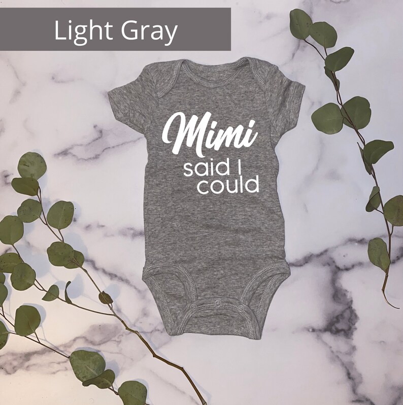 Mimi Said I Could Bodysuit Grandma Onesie Baby Onesie - Etsy