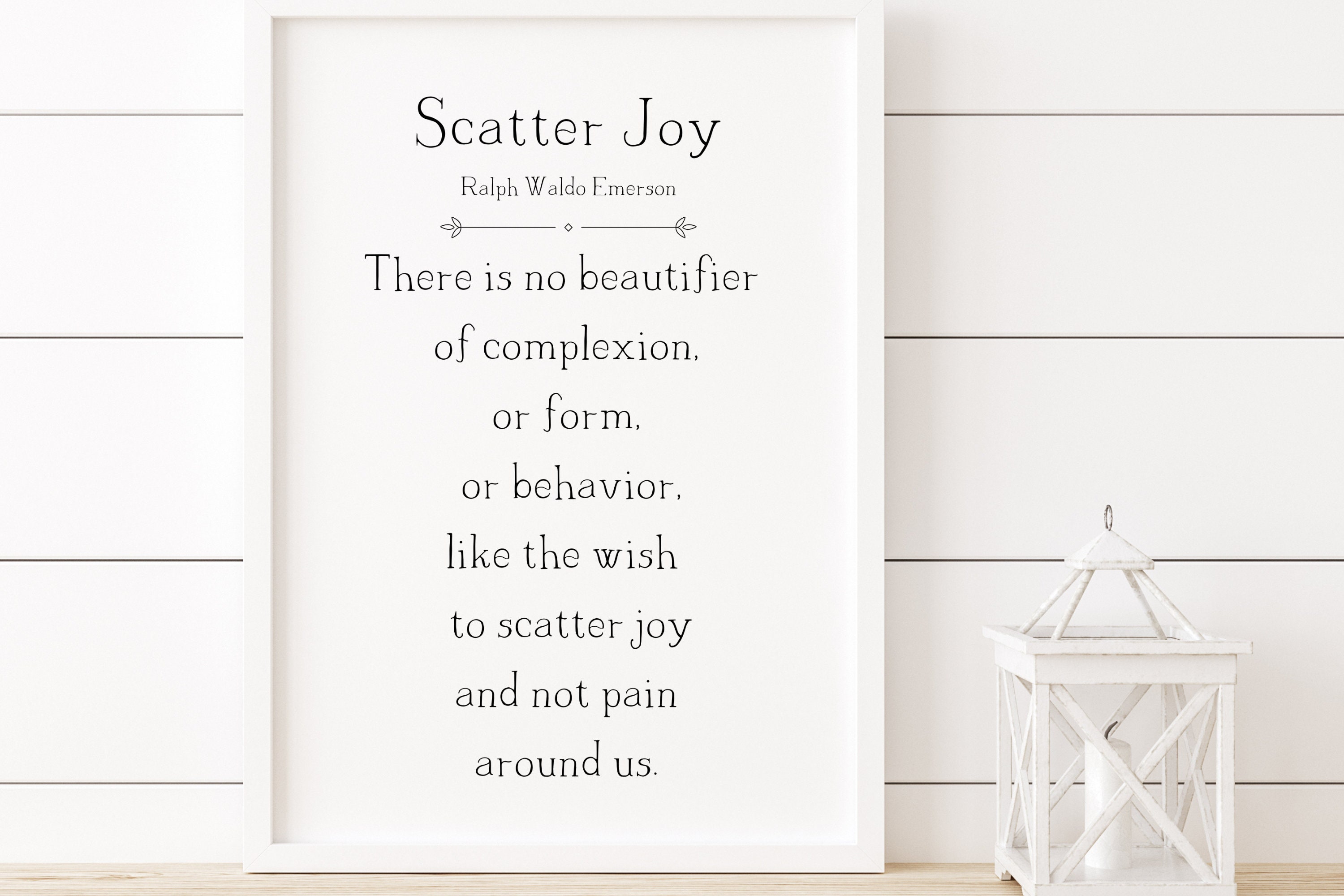 Scatter Joy Quote, Emerson Quote, Quote Wall Decor, Scatter Joy Print ...
