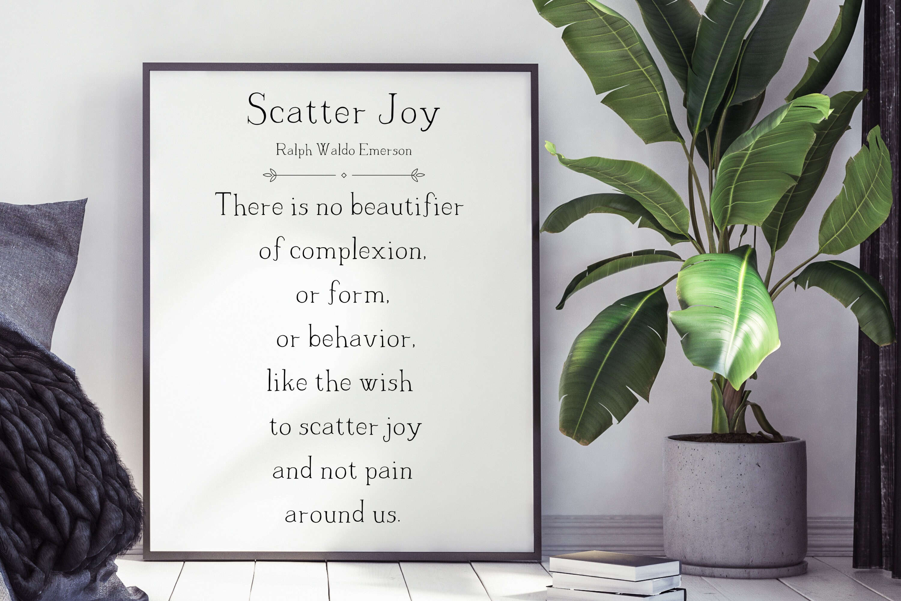 Scatter Joy Quote, Emerson Quote, Quote Wall Decor, Scatter Joy Print ...