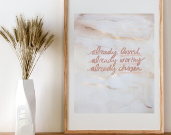 Already Loved Already Chosen Wall Art - Etsy