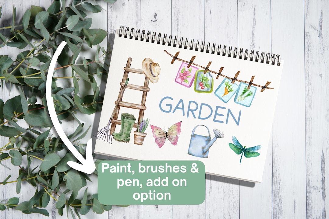 Garden Watercolor Workbook: Spring Flowers, Creative Art Therapy - Etsy