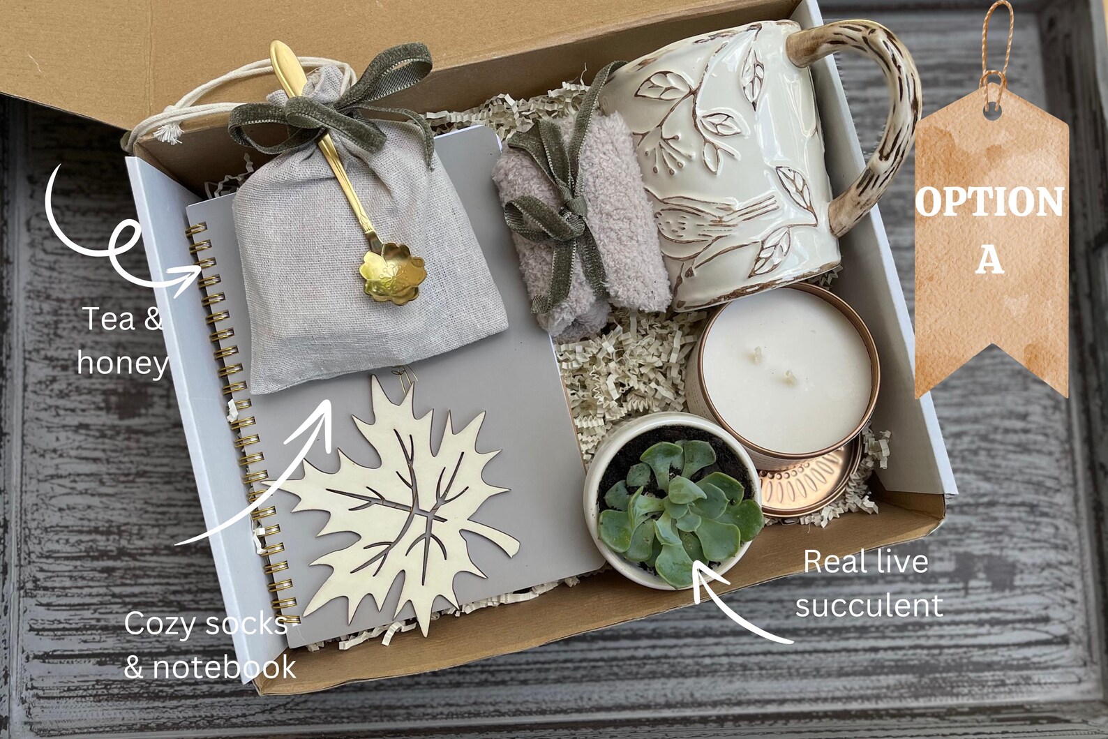 Gift Box Fall Birthday Gift for Her Cozy Gift Box Hygge Tea Gift for ...