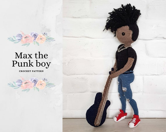 Max the Punk Boy Crochet Pattern Lulu and Tete | Etsy
