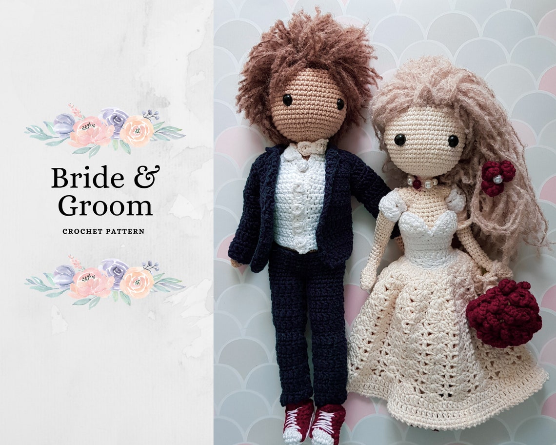 BRIDE and GROOM Wedding Doll Amigurumi Crochet Pattern - Etsy Denmark