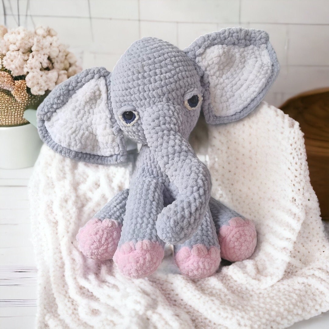 Plush Elephant Crochet Amigurumi Pattern, Little Eleonora Baby Elephant ...