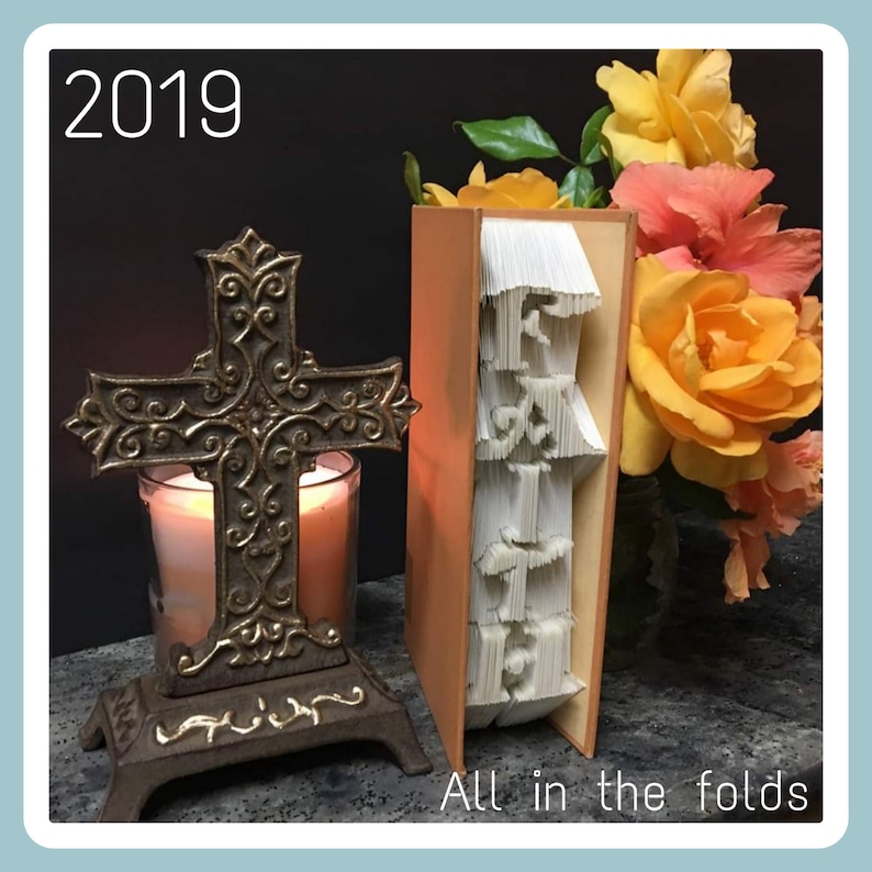 Vertical FAITH Cut and Fold Book Folding Pattern Only 160 - Etsy