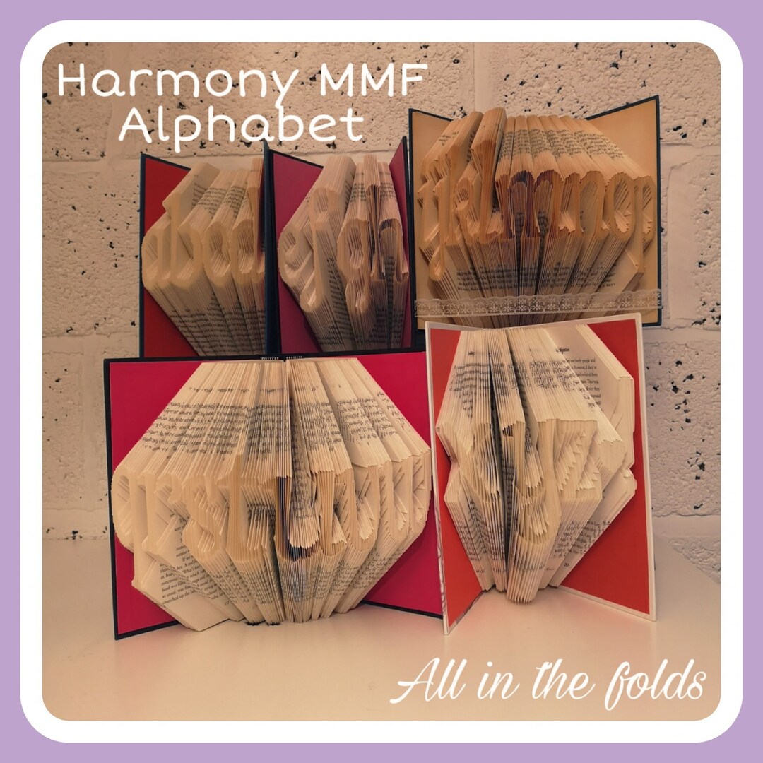 Harmony Font FULL SIZE MMF Alphabet Book Folding Patterns. Make Any ...