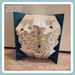 Bloomin' Florals One- Cut and Fold Book Folding Pattern. Can Be Made ...