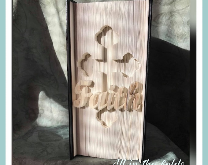 Faith With Cross MULTI LAYER Cut and Fold Book Folding Pattern - Etsy