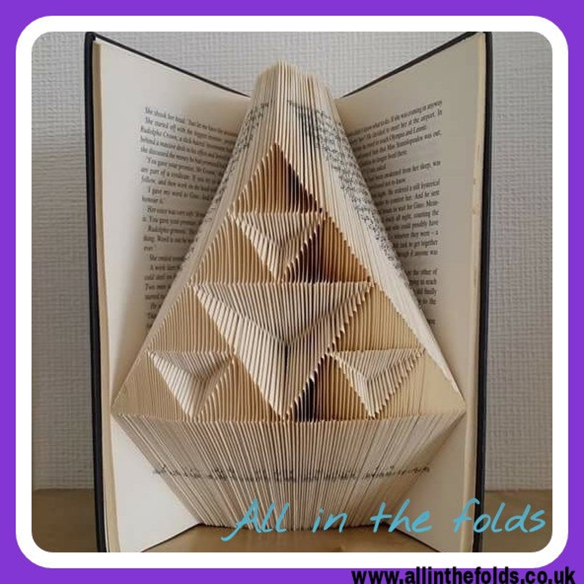 Geometric Triangle Mmf Book Folding Pattern - Etsy Norway