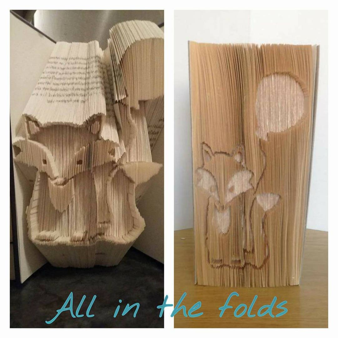 Fox With Balloon Cut and Fold Book Folding Pattern - Etsy