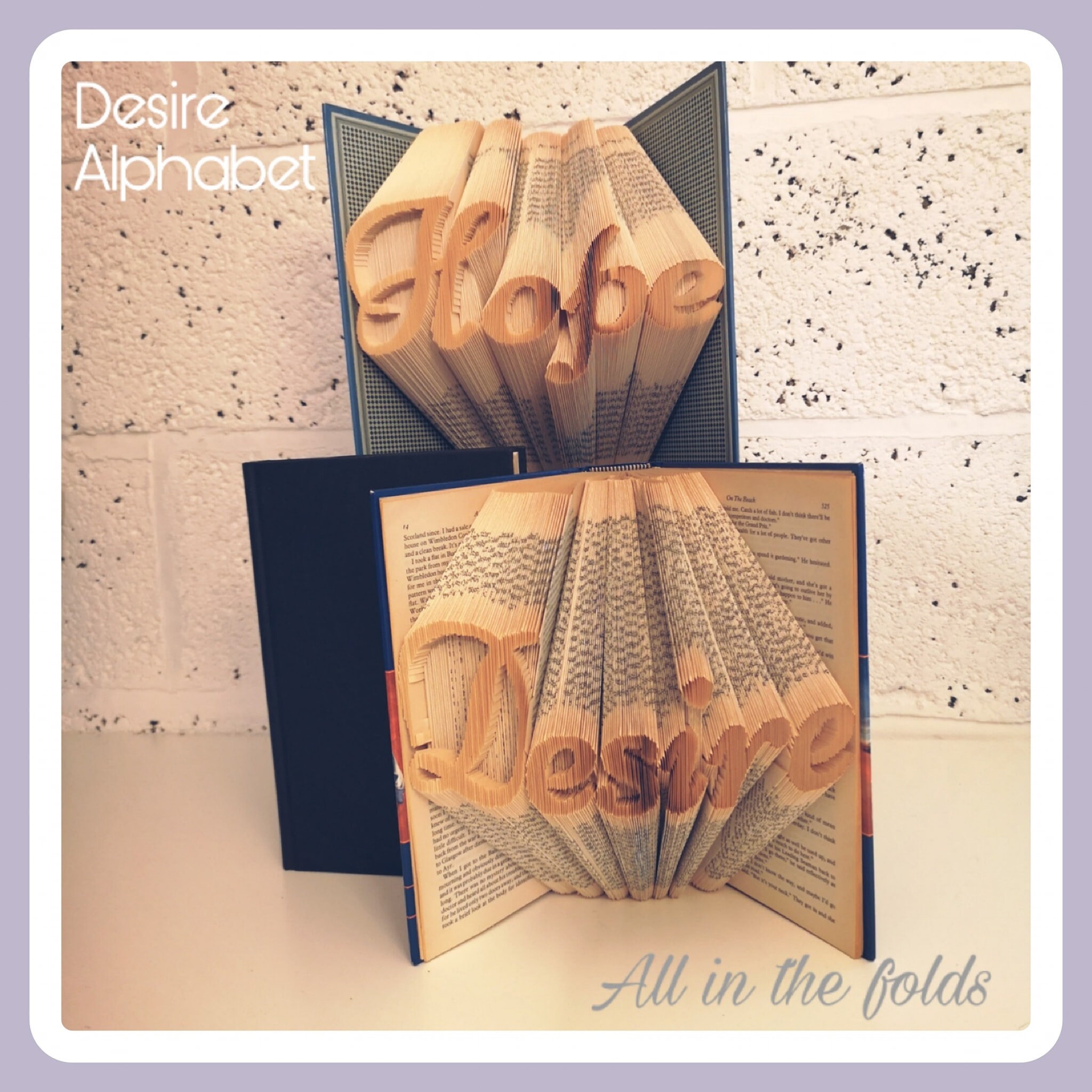 Desire Cut and Fold Book Folding Alphabet FULL SIZE Capitals | Etsy
