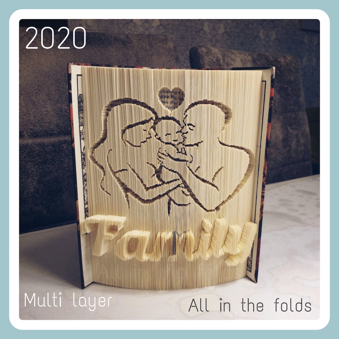 Family MULTI LAYER Cut and Fold Book Folding Pattern *instructions ...