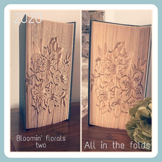 Bloomin' Florals Two Cut and Fold Book Folding Pattern. - Etsy