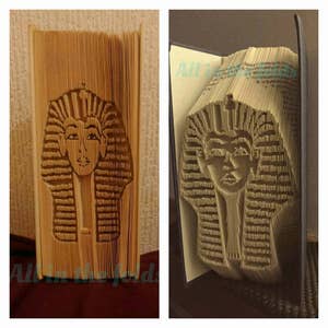 King Tut Cut and Fold Book Folding Pattern. - Etsy