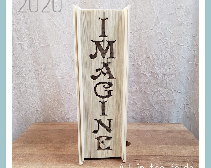Vertical IMAGINE Cut and Fold Book Folding Pattern Only 160 Pages - Etsy