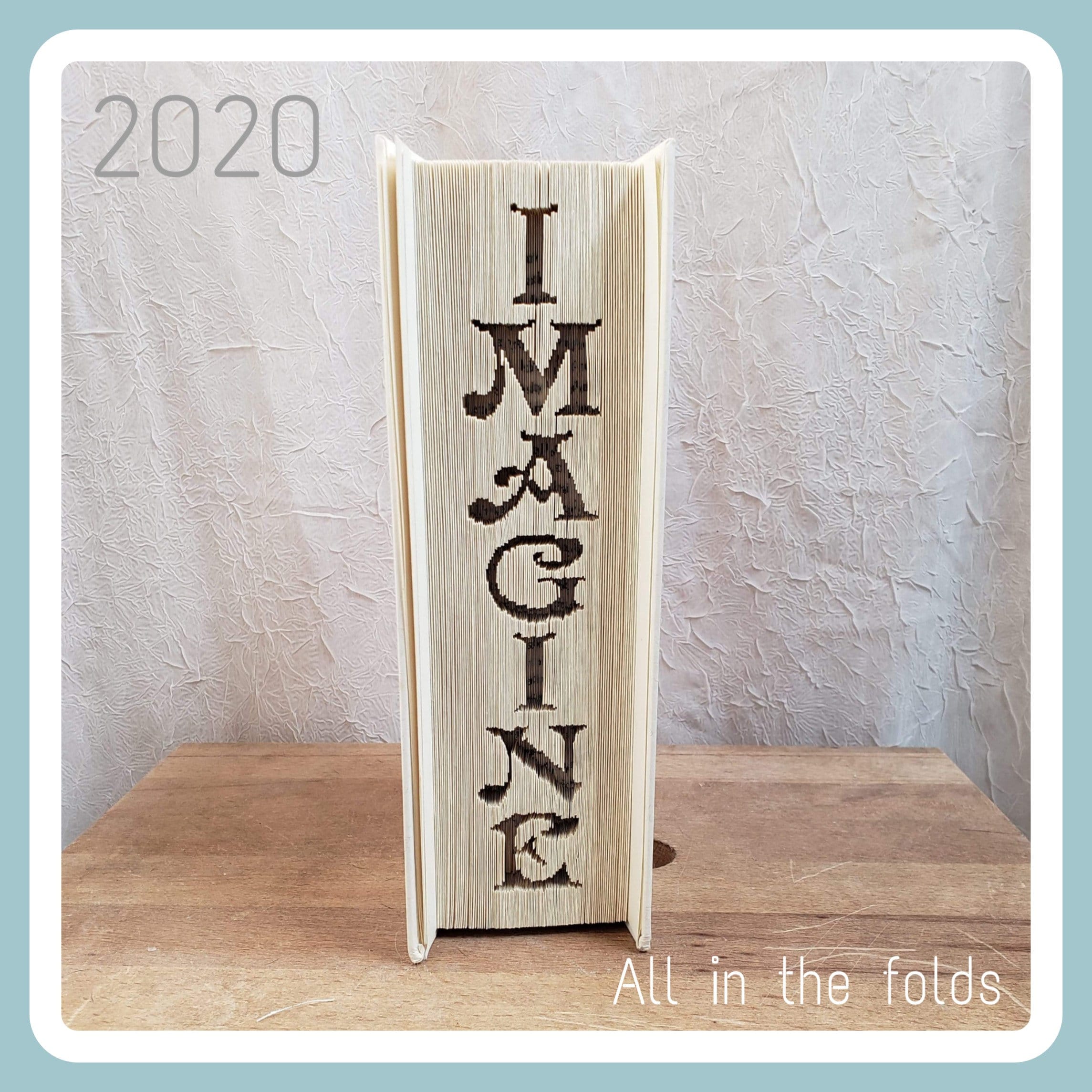 Vertical IMAGINE Cut and Fold Book Folding Pattern Only 160 Pages! - Etsy