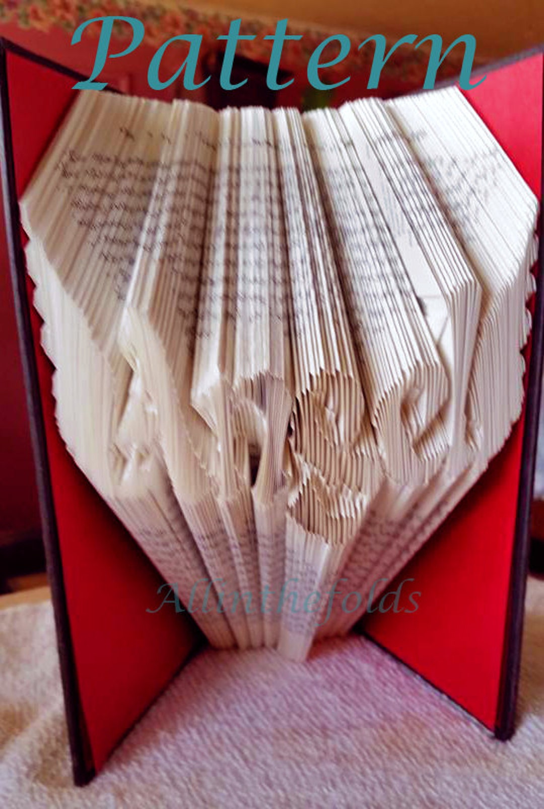 Angel in Angel Wings, Midi Petrock Font Book Folding Pattern - Etsy