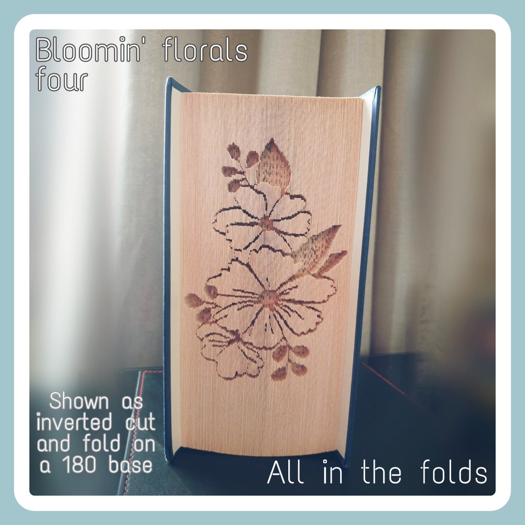 Bloomin' Florals Four - Cut and Fold Book Folding Pattern. Can Be Made ...