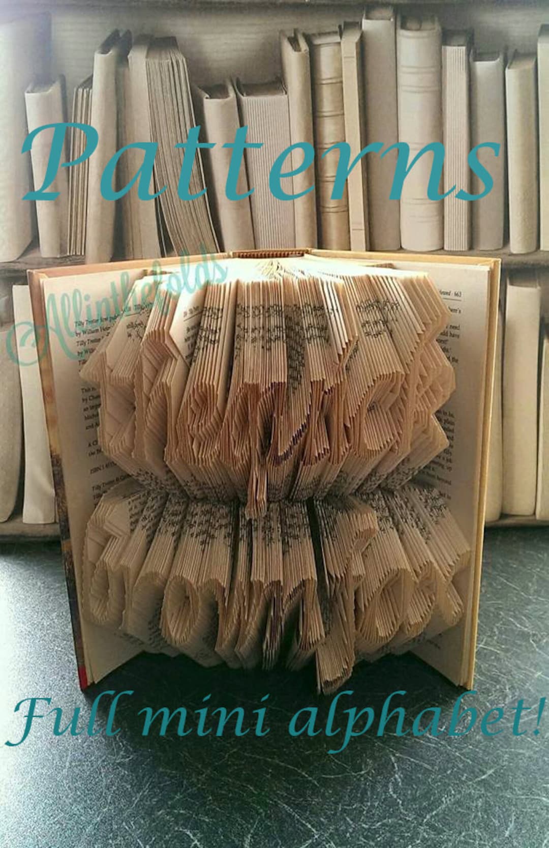 Mini Calligraphy Font MMF Full Alphabet Book Folding Patterns DIY - Etsy