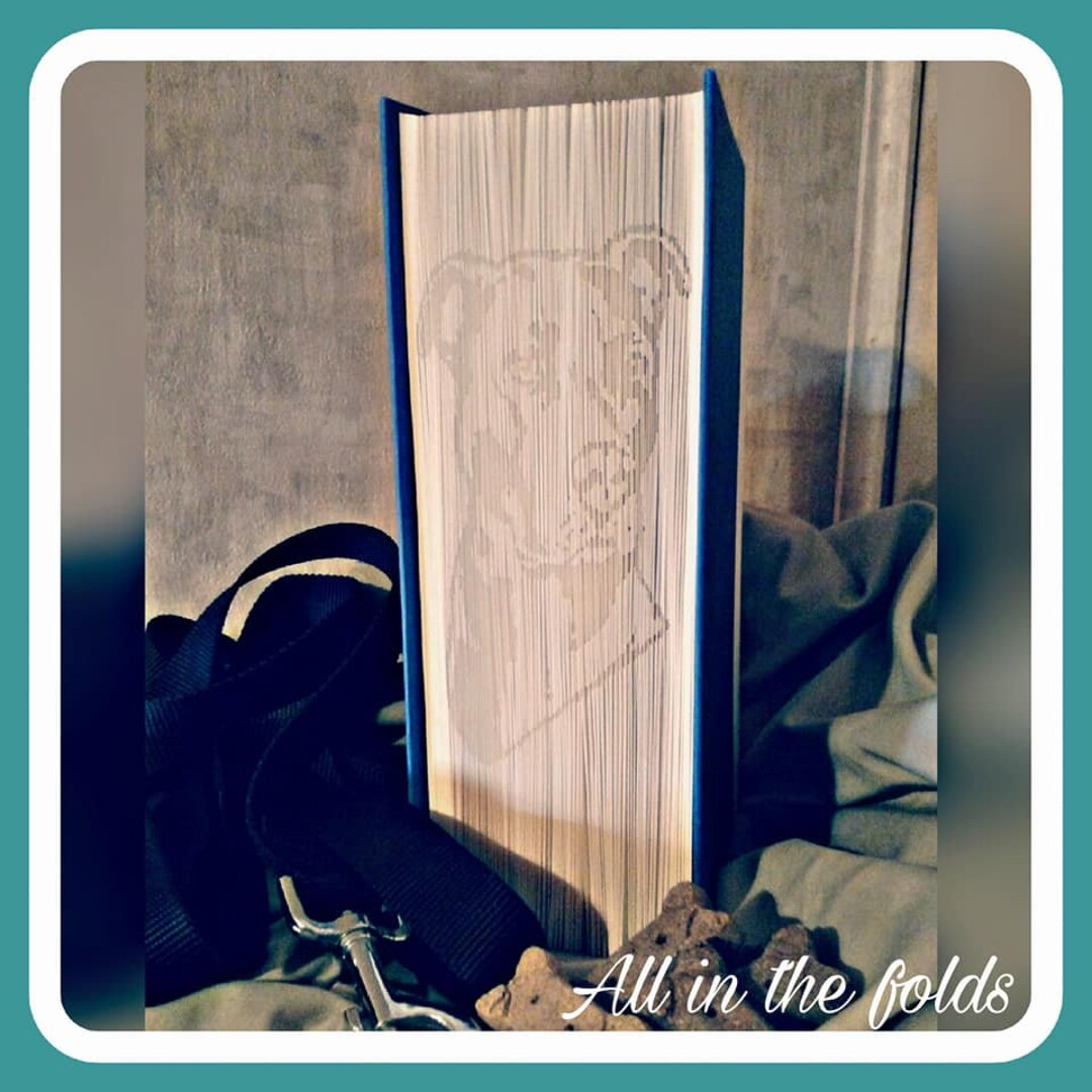 Staffy, Staffordshire Bull Terrier SHADOW Cut and Fold Book Folding ...