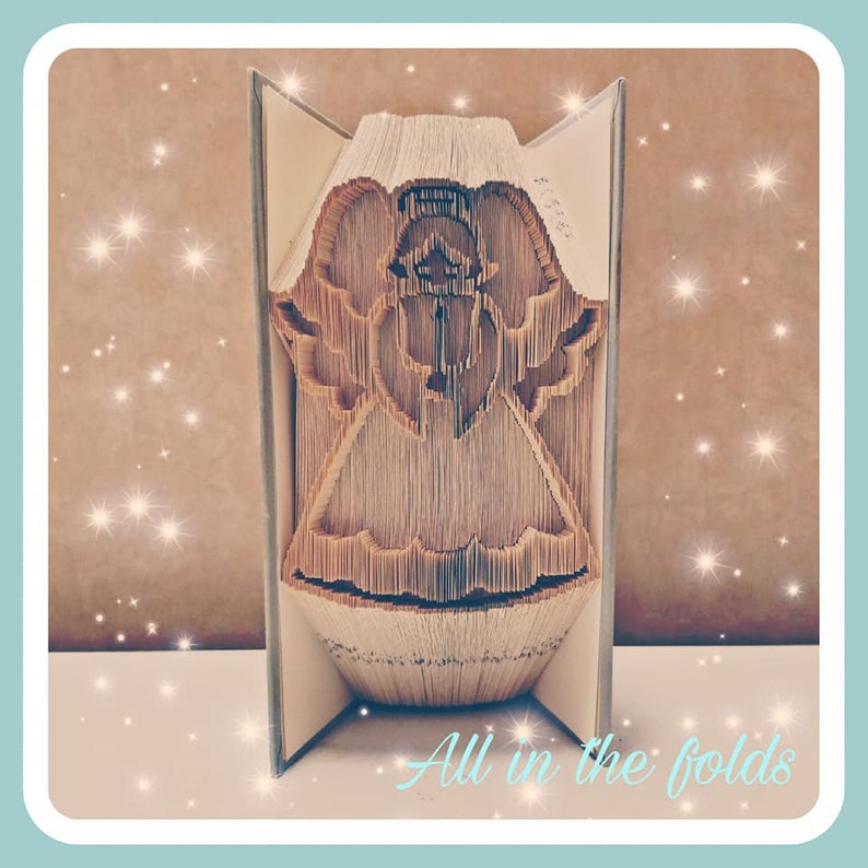 Christmas Angel Combination Cut and Fold Book Folding Pattern - Etsy